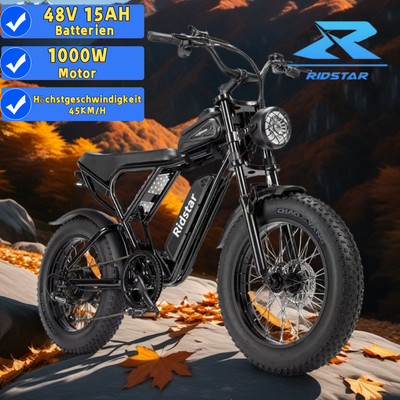 NEU 20 Zoll Ridstar Q20 Mini Elektrofahrrad für Erwachsene 1000W 15AH E ...