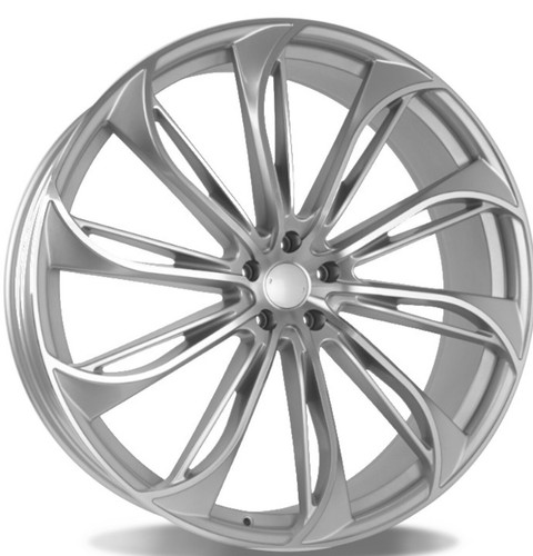22" Inch Machined Face & Silver Replica Tesla 5x114.3 Wheels | eBay