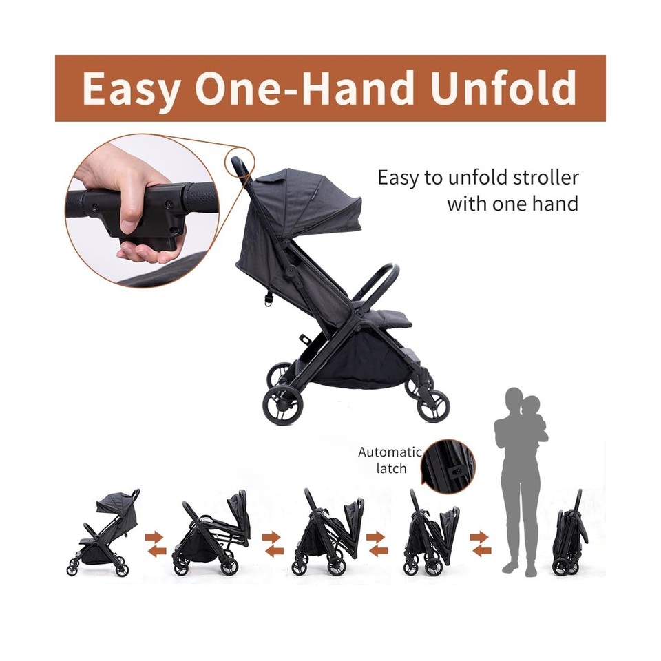 Lightweight Baby Stroller - Gravity Automatic Fold Travel Stroller for ...