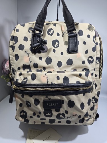 Radley London 🐕 Bubble Dog Large Work Travel Backpack Bag Black Cream ...