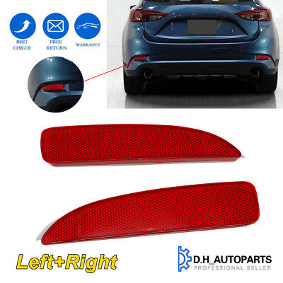 1 Pair Rear Bumper Reflector LH & RH D350515M0E Fit for 2017-2018 Mazda ...
