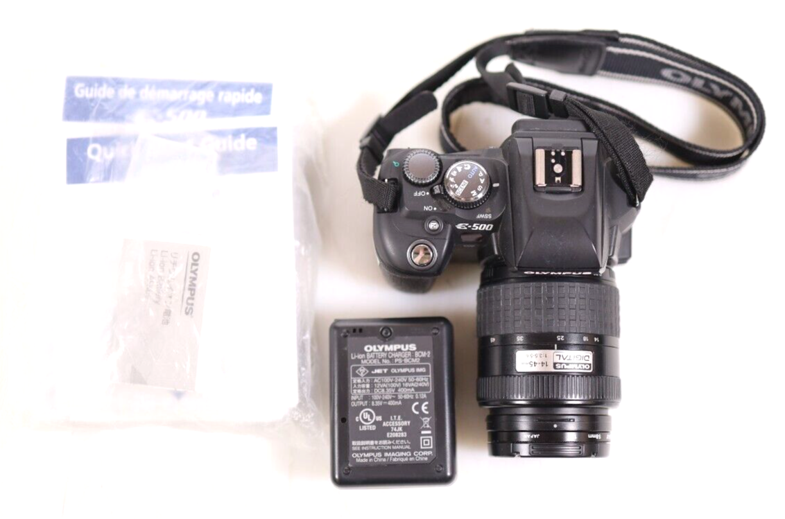 Olympus eVolt E-500 8MP DSLR Camera w/M.Zuiko ED 14-45mm f/3.5-5.6 EZ ...