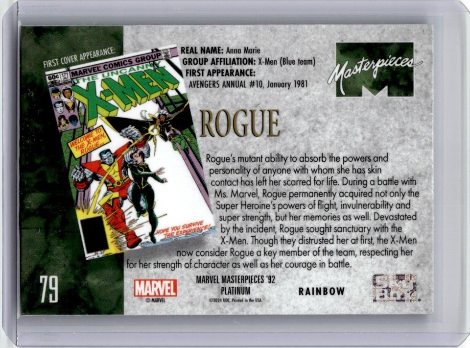 2024 Marvel Masterpieces '92 Platinum Rainbow Rogue #79 | eBay