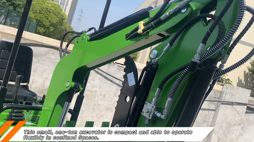 Mini Excavator + Bucket Ripper Rake Attachments B&S Engine Hydraulic ...