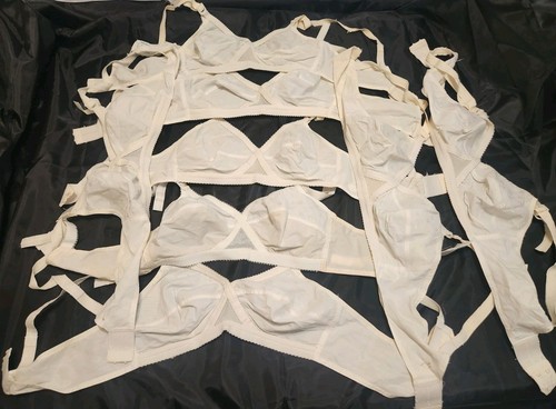 LARGE LOT OF 8 VTG CROSS YOUR HEART PLAYTEX COTTON BULLET BRAS ALL 34B ...