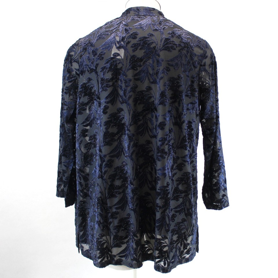 Susan Graver QVC Plus Occasions Navy Knit Cardigan Tank Set Petite 2X ...