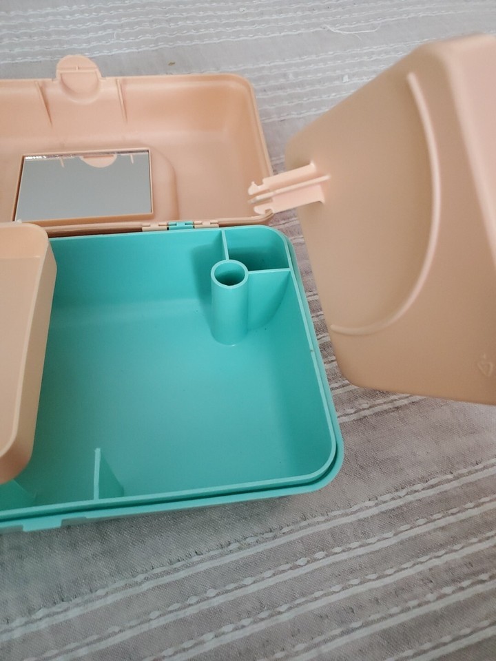 Vintage Caboodles Small Travel Case w/Mirror & 2 Trays 80s 90s Retro ...