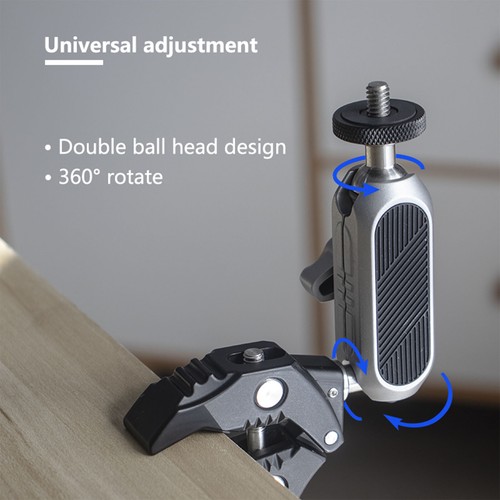 Metal Super Clamp with 360° Ball Head Magic Arm Clamp for DSLR Camera ...