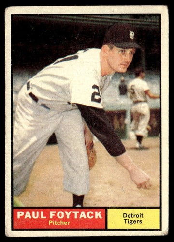 1961 Topps Baseball #171 Paul Foytack Detroit Tigers | eBay