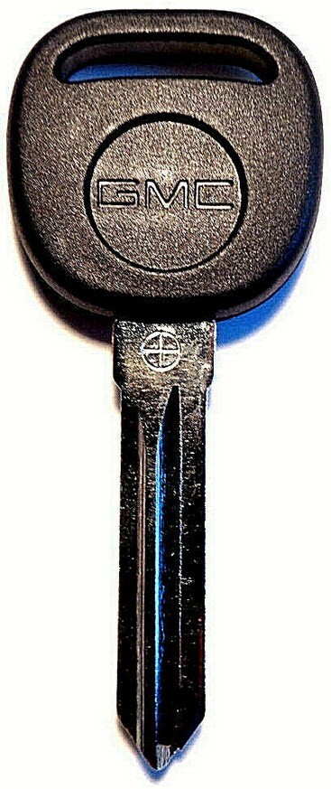 NEW UNCUT GMC TRANSPONDER CHIP Circle+ IGNITION KEY B111-PT W/ GMC Logo ...