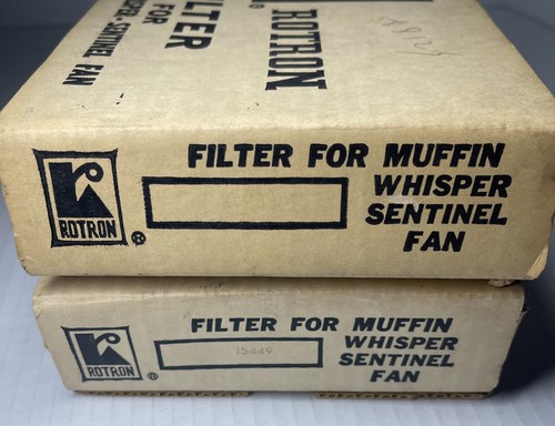 Lot 2 Rotron Filter Muffin Whisper Sentinel Fans 15449. NEW IN BOX See ...