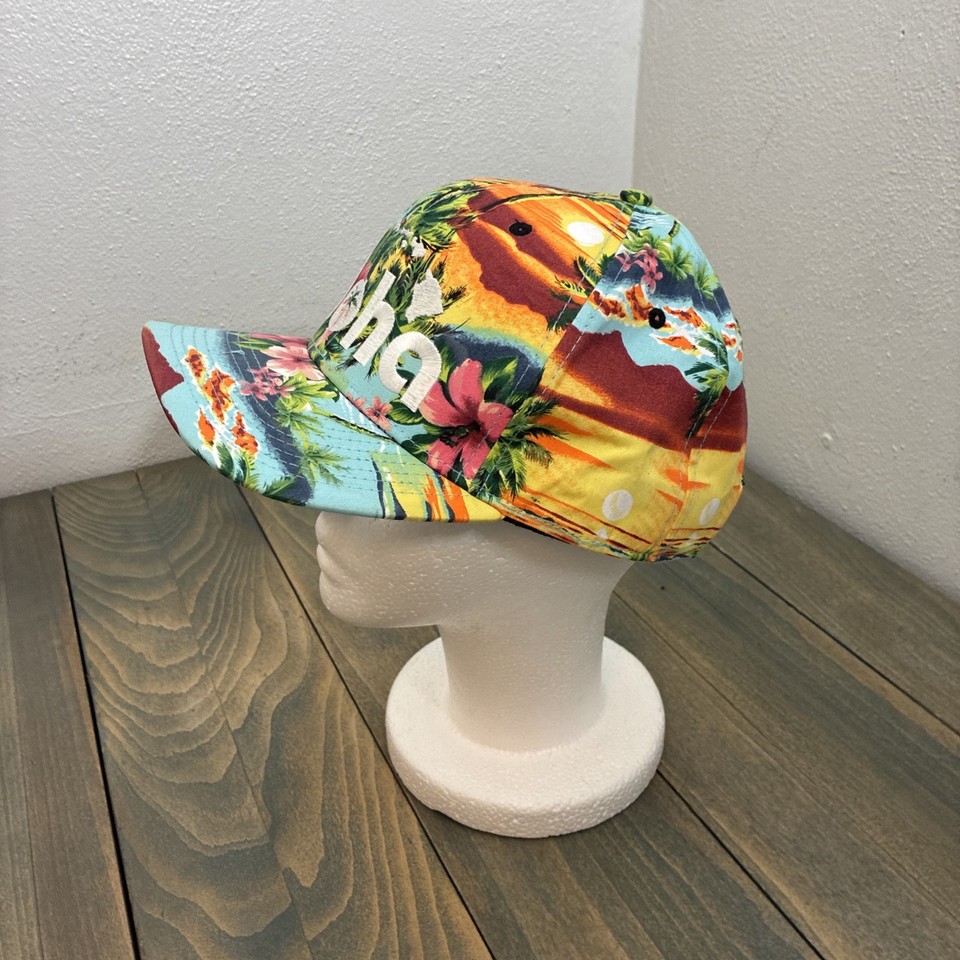 Embroidered Aloha Hawaiian Hat Tropical Floral Print Snapback Baseball ...