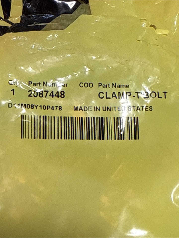 2087448 Clamp-T Bolt OEM Caterpillar 65E 816F 816F II 826C 826G II 826H ...