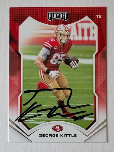 George Kittle signed 2021 Panini Playoff #190 - San Francisco 49ers ...