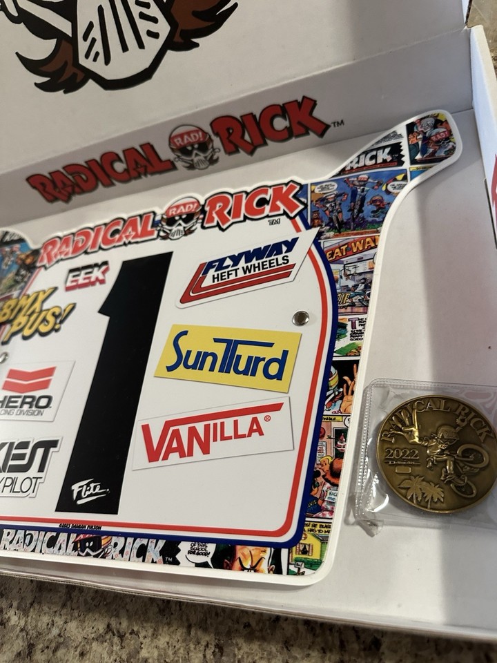 Old School Bmx Radical Rick RAD # Plate PK Ripper GT Hutch Redline ...