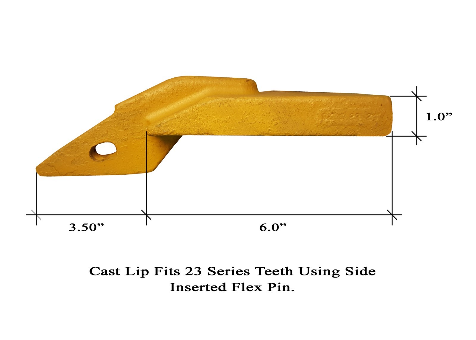 1" Thick Solid Cast Base Edge Lip Assembly, Fits 18" Bucket & 23 Series ...