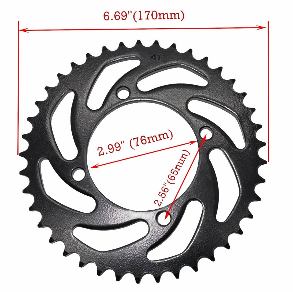 14" Rear Tire on Rim 90/100-14 Wheel Disc 428 Sprocket SSR 125cc 140CC ...