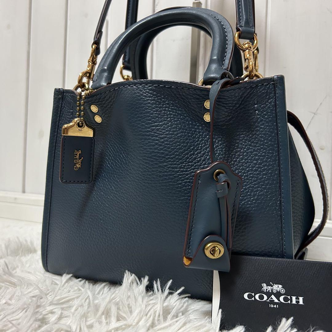 COACH Rogue 25 Glovetanned Pebble Leather Satchel Sho… - Gem
