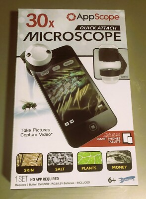 APPSCOPE 30x Quick Attach Microscope for Apple/Android Smartphones ...
