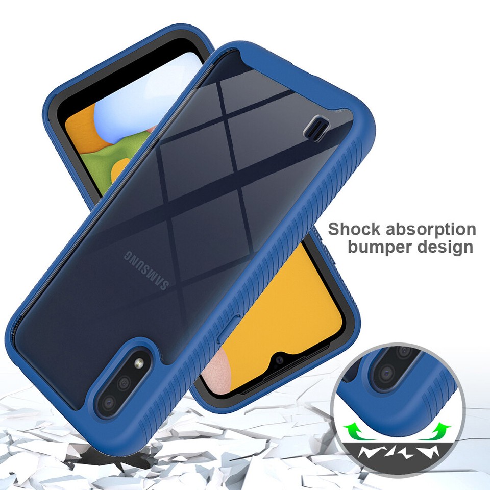 For Samsung Galaxy A21 Phone Case Cover Shockproof + Tempered Glass ...