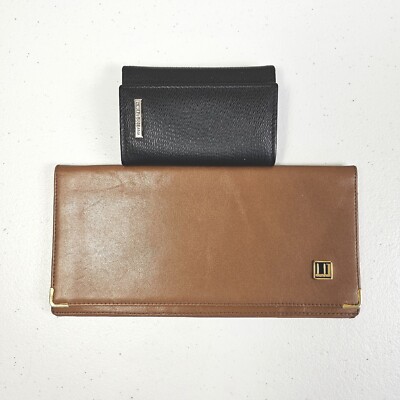 Authentic Lot Of 2 Dolce Gabbana Key Case Dunhill Long Wallet Check ...