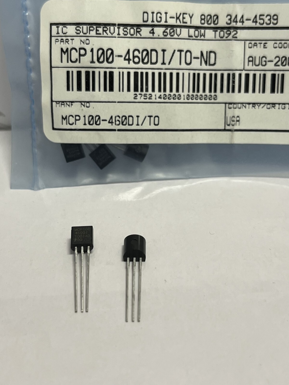 3 Pcs MCP100-460DI/TO Microchip Technology | eBay