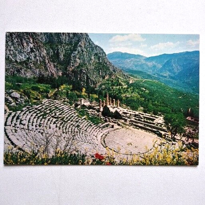 Delphi Greece The Theatre and the Temple of Apollo Vintage Postcard | eBay