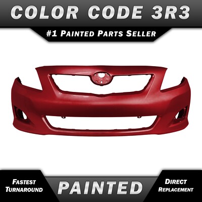 NEW Painted *3R3 Red* Front Bumper Cover Fascia for 2009 2010 Toyota ...