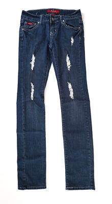 ABM Juniors Slim/Skinny Distressed Embroidered Jeans Size 1 | eBay