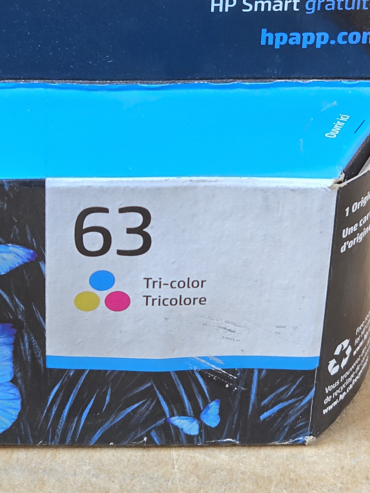 Genuine OEM HP 63 Tri Color Printer Ink Cartridge F6U61AN EBay genuine-oem-hp-63-tri-color-printer-ink-cartridge-f6u61an-ebay