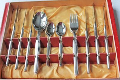 Rare 50 Yr Old 24 pc Flatware Set J.A. Henckels Zwilling Friodur ...