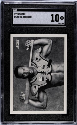 1990 Score Bo Jackson #697 SGC 10 GEM MINT Bo Knows Baseball Football ...