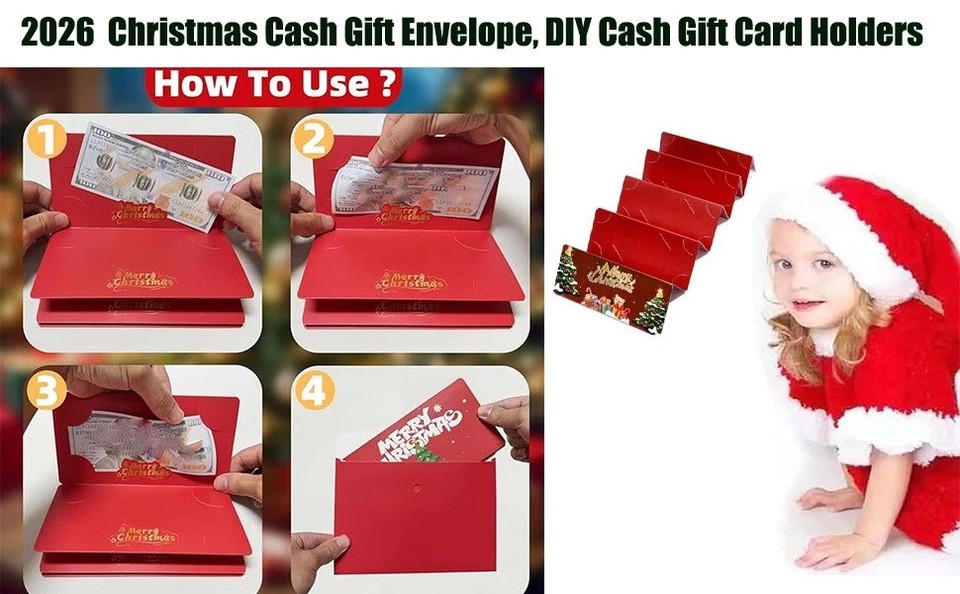 Money/Gift Card Holder Christmas Cash Gifts Surprise Cash Envelope With ...