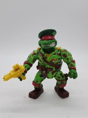 Raphael Green Beret Teenage Mutant Ninja Turtles 1991 TMNT With Gun | eBay