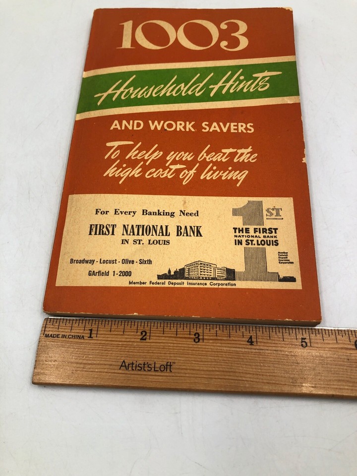 1003 HOUSEHOLD HINTS And Work Savers-TIPS- Vintage 1951 Book FIRST ...