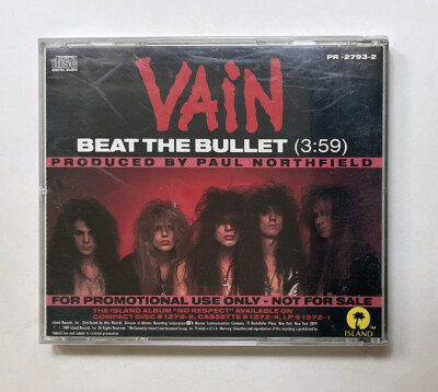Vain Beat The Bullet 1 Track Promo CD Glam Hair Metal 1989 PR 2793-2 | eBay