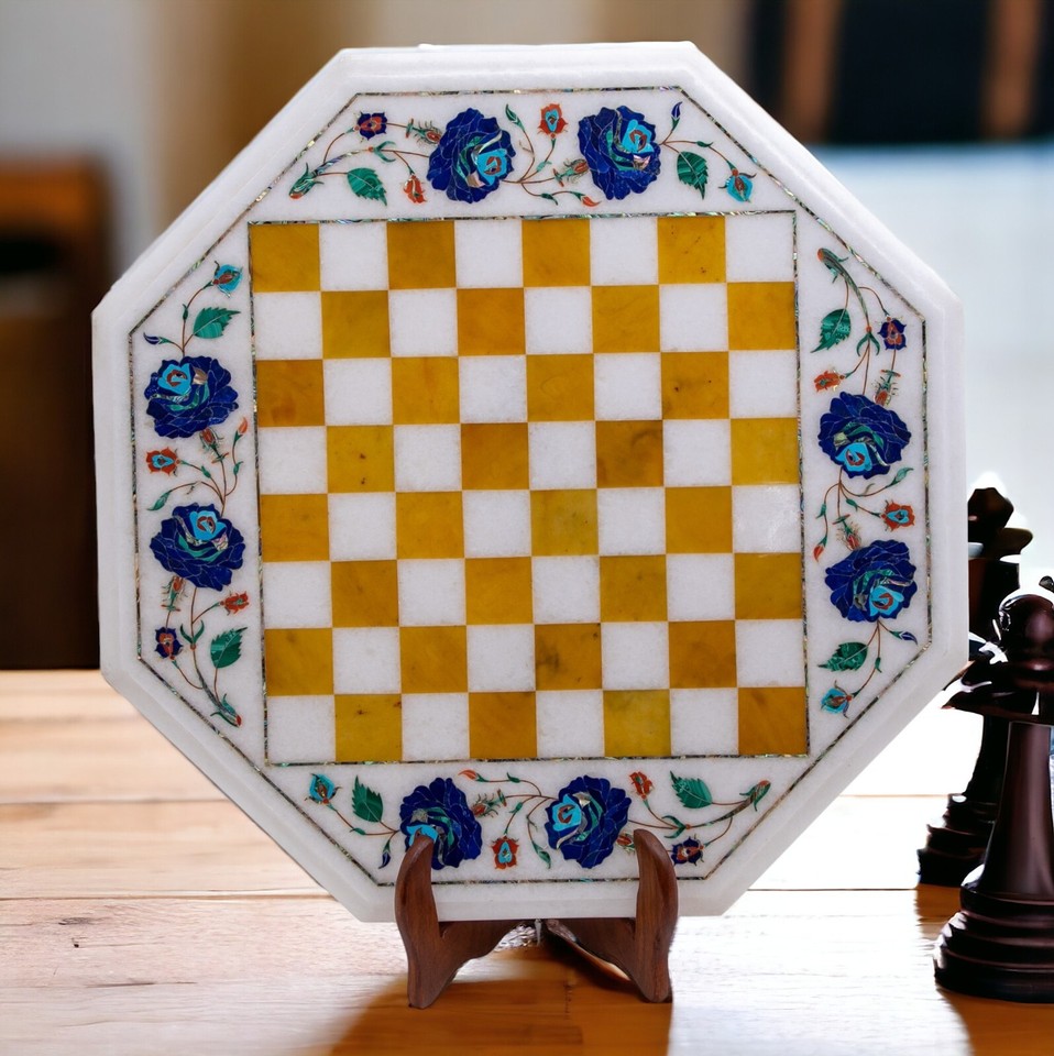 marble chess table, chess table, 18"x18"white marble chess table with ...