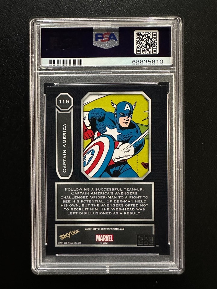 2022 Marvel Metal Universe Spider-Man #116 - Captain America - PSA 9 | eBay