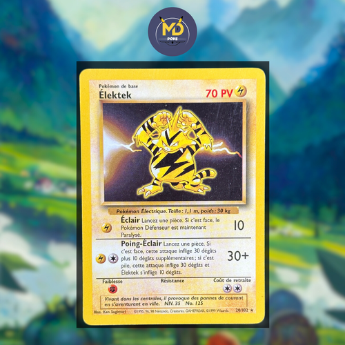 Carte Pokémon Française - Élektek 20/102 - Wizard Set de Base | eBay