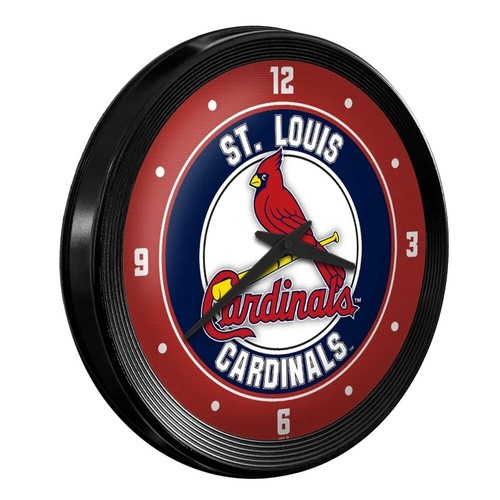 15" St Louis Cardinals Ribbed Frame Wall Clock | eBay