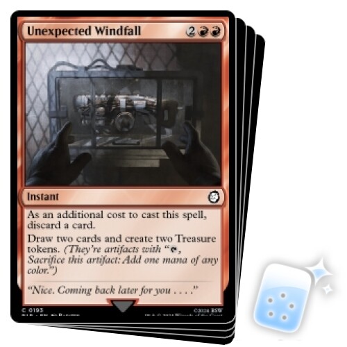 UNEXPECTED WINDFALL X4 Universes Beyond: Fallout Magic MTG MINT CARD | eBay