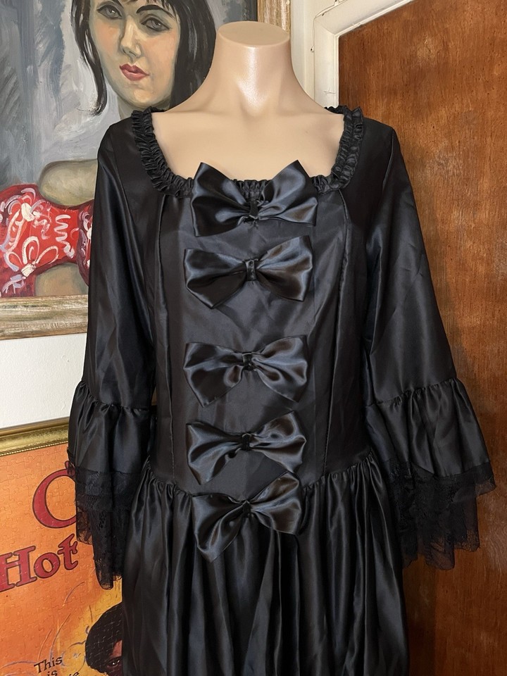 Black Whimsy Goth Elizabethan Renesance Corset Cosplay Costume Choker ...