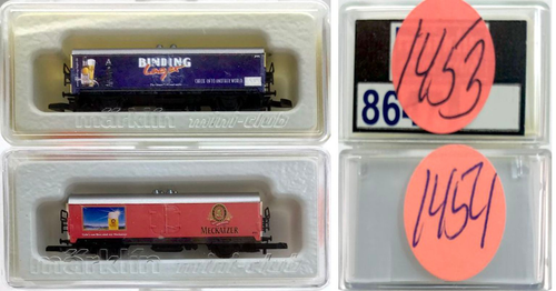 Marklin Z Scale M/M 1453 & 1454 2 COLLECTOR REFRIGERATOR Cars Marklin ...