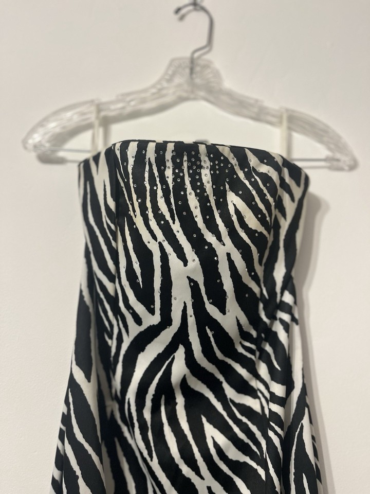 Jessica McClintock Gunne Sax Size 5 Zebra Animal Print Vintage Dress ...