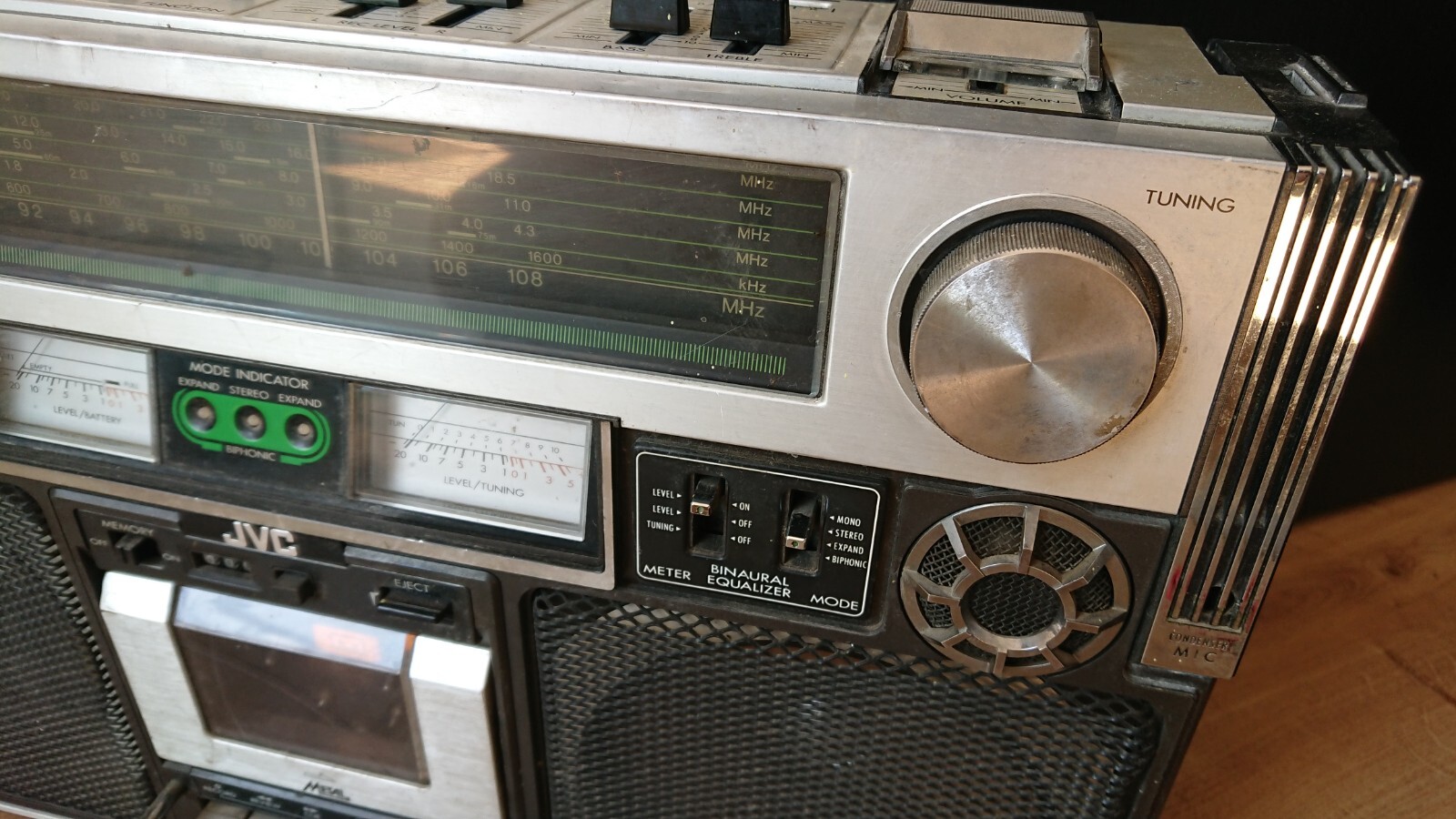 Vintage JVC RC-838W II Stereo Boombox Cassette Recorder Player Radio ...