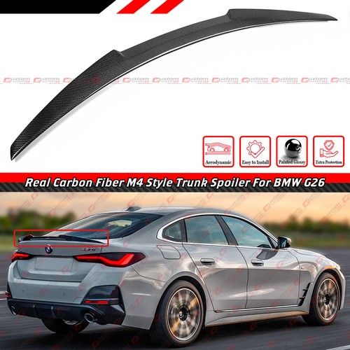 FOR 21+ BMW G26 430i GRAN COUPE i4 CARBON FIBER M4 STYLE HIGHKICK TRUNK ...