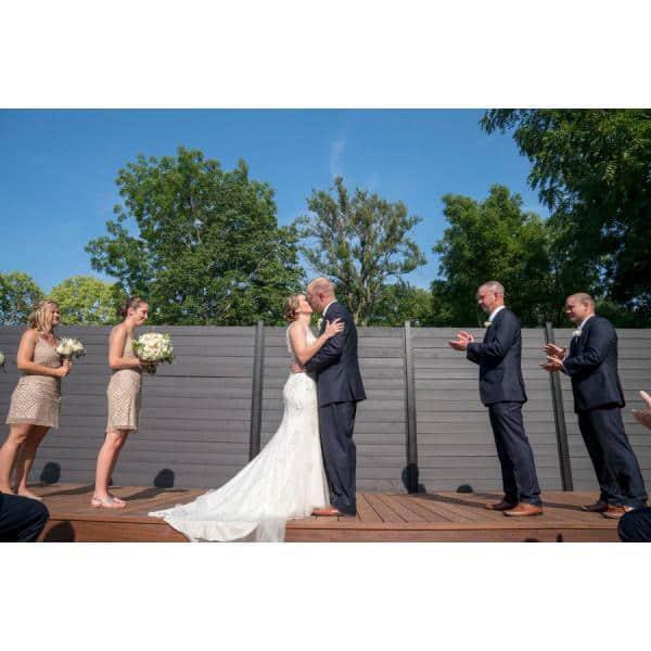 Slipfence Aluminum Fence Channel Kit 70in Black 6ft Panel Wood Privacy ...