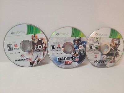 Madden NFL 12, 14 (25th year) & 15 (Microsoft Xbox 360, 2009) EA Sports ...