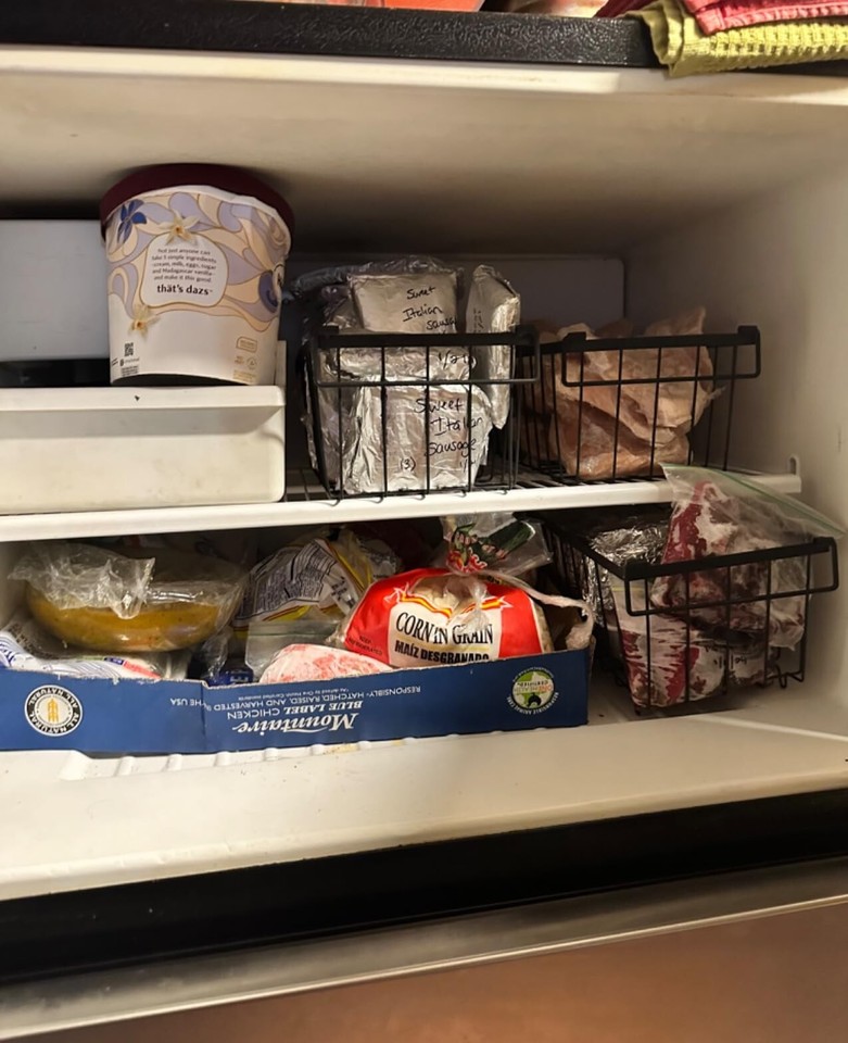 4-Pack Stackable Freezer Organizer Bins for 5-7 Cu.Ft Chest Freezer ...