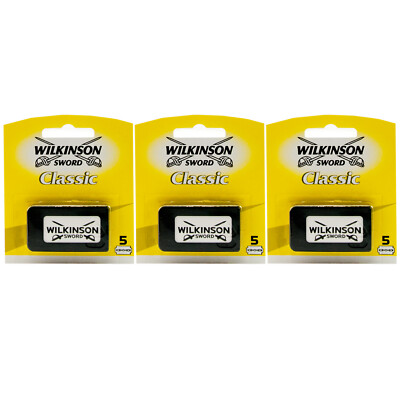 Wilkinson Sword Classic Razor Blades 3 x 5 Pieces Replacement Blades ...